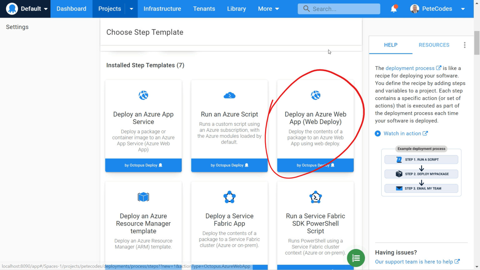 Deploying An Aspnet Blazor App To Azure Using Octopus Deploy Part 5 Octopus Deploy Projects