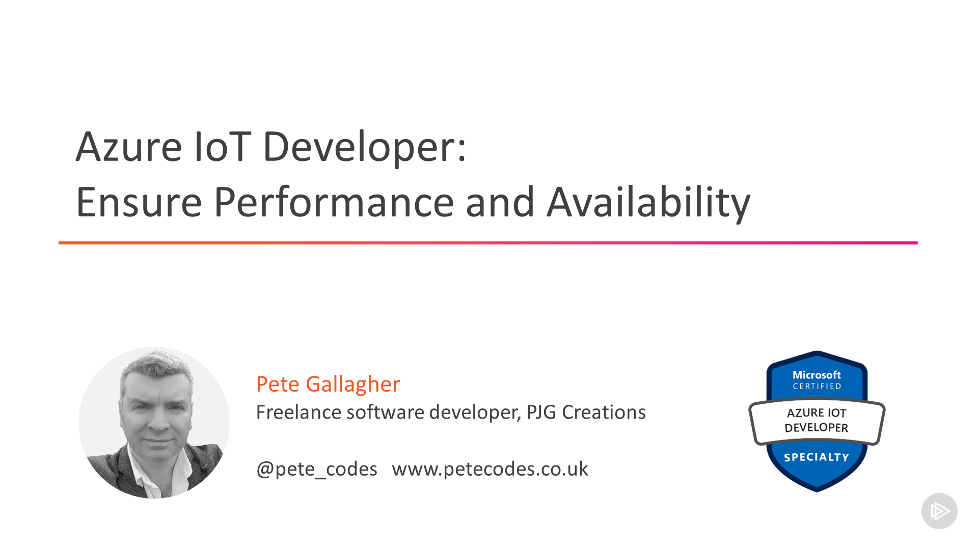 Microsoft Azure IoT Developer: Ensure Performance and Availability ...